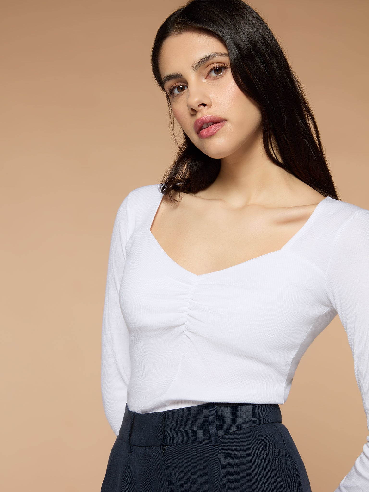 Zora Jersey Top in White | OMNES | Tops | Party Wear | Sustainable ...