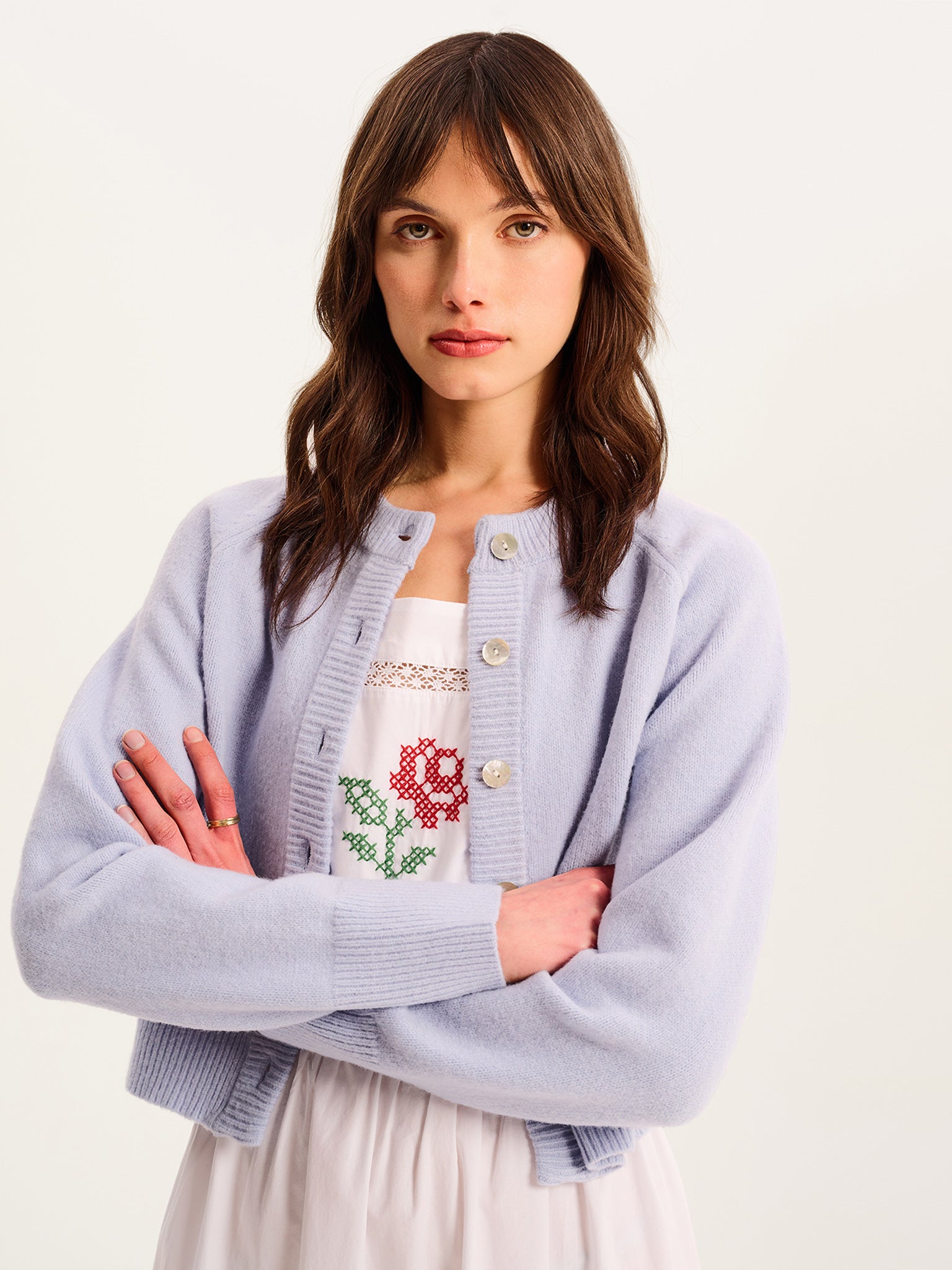 August Cardigan in Light Blue – OMNES