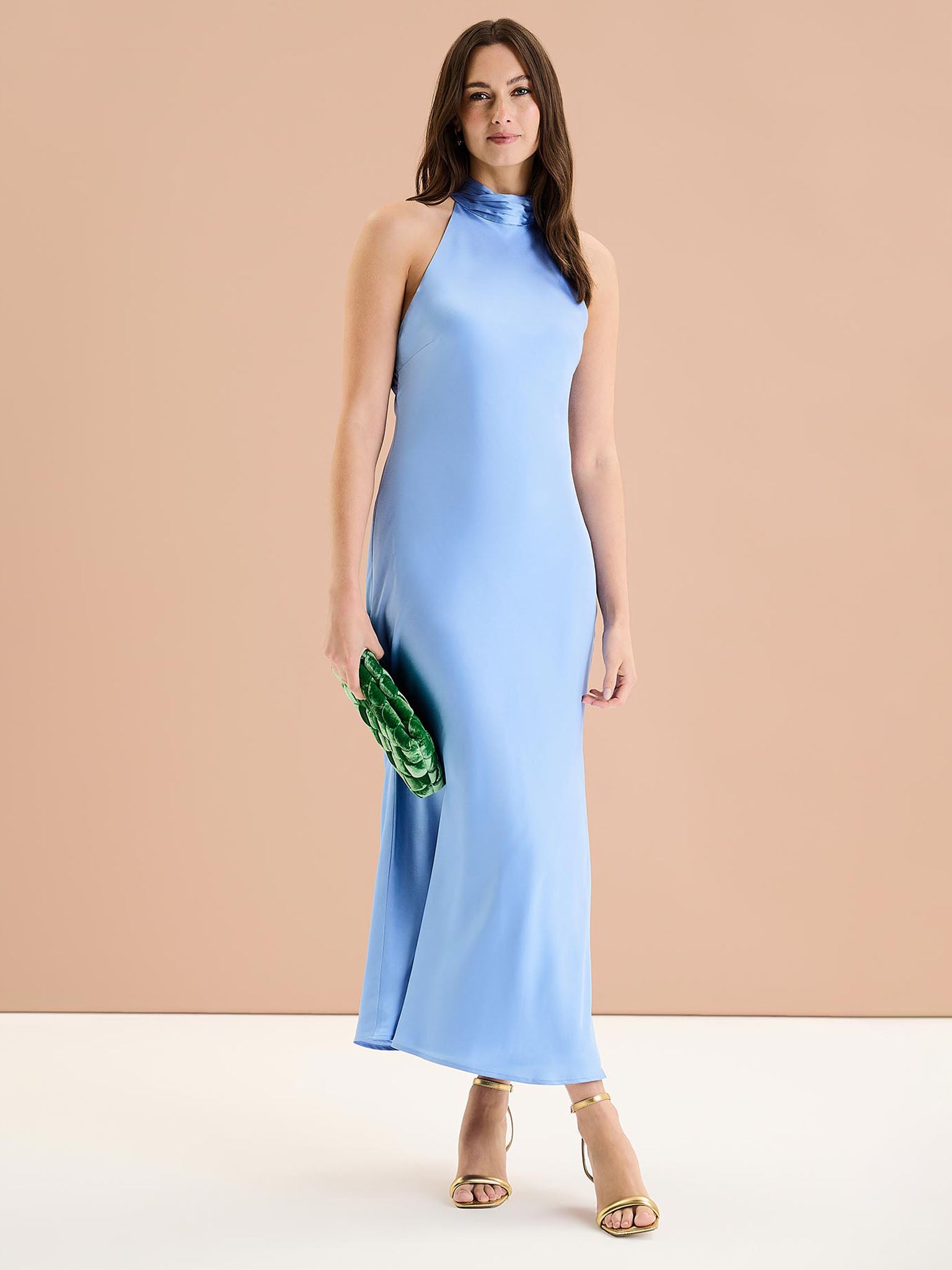 Seychelles Drape Back Detail Dress in Light Blue | OMNES | Dresses ...